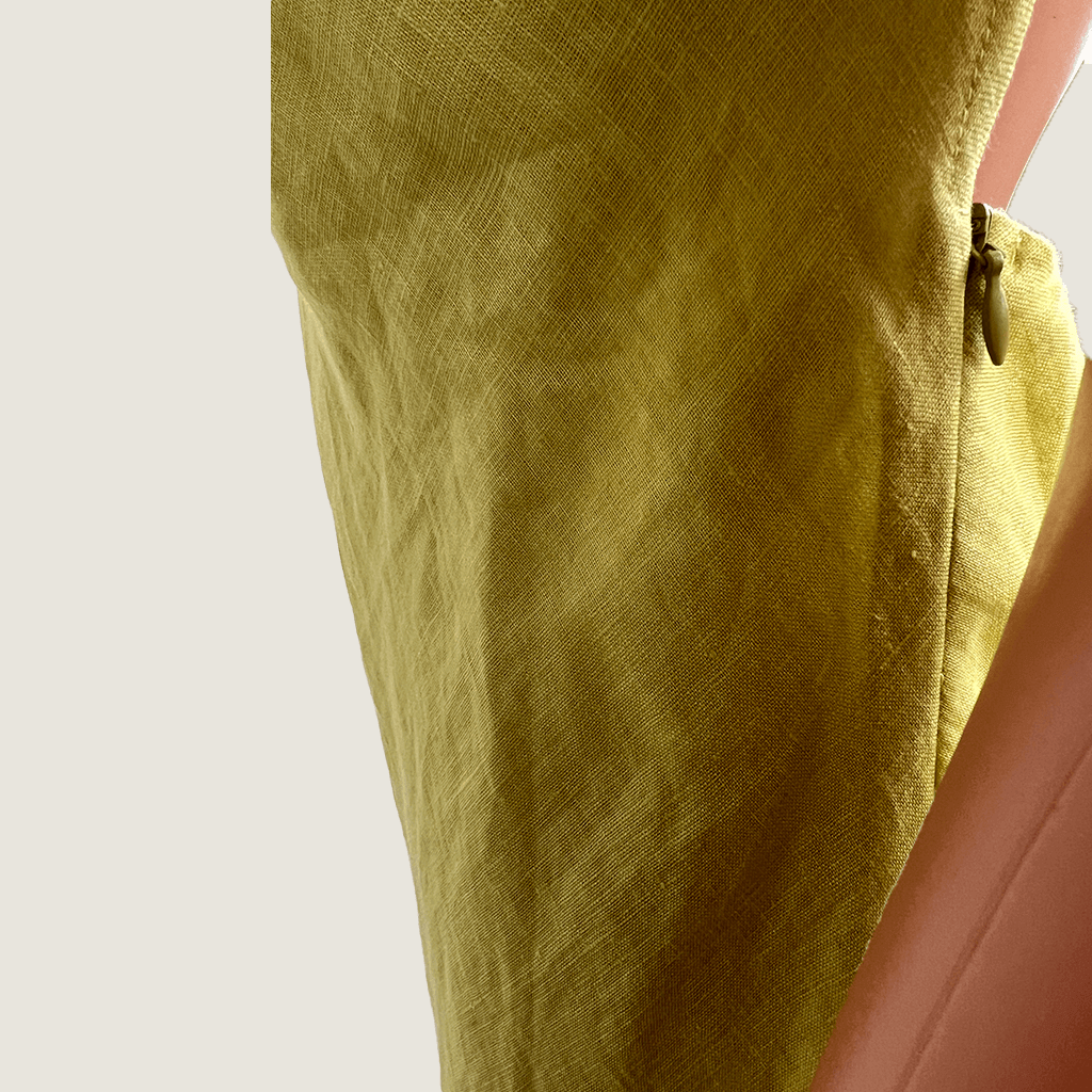 VRG GRL Linen Backless Maxi Dress