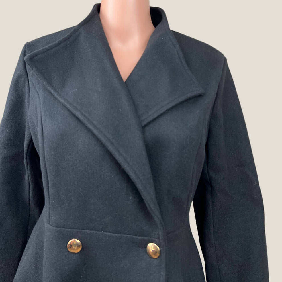 Shein Women's Black Swing Coat M